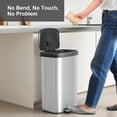 21 Gallon Kitchen Trash Can (80 L), Stainless Steel Garbage Can with ...