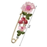 3pcs Elegant Rhinestone Pin Flower Enamel Brooch Women Simple Lapel Pin ...