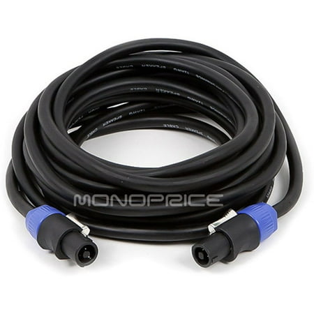 Monoprice Pro Audio Cable - 25 Feet - Black | 2-conductor NL4 Female to ...