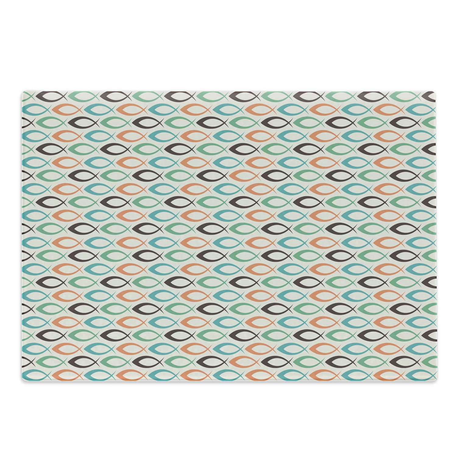 Retro Cutting Board, Retro Style Fish Pattern Underwater World Aquatic ...