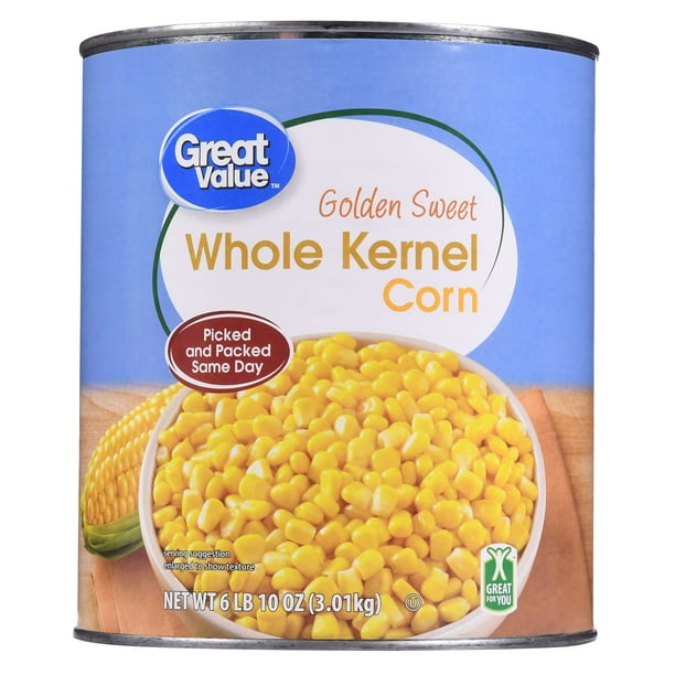 Great Value Golden Sweet Whole Kernel Corn, 106 oz - Walmart.com ...