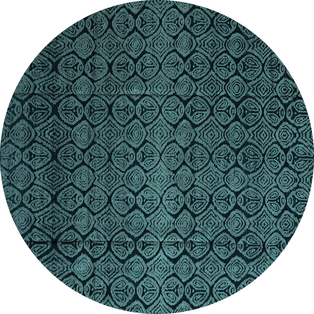 Ahgly Company Indoor Round Abstract Light Blue Modern Area Rugs, 7 ...