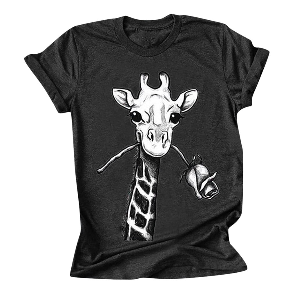 puntoco-womens-clearance-plus-size-tops-short-sleeve-3d-animal-printed