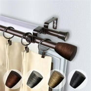 66" to 120" Adjustable Baton Draw Double Traverse in White - Walmart.com