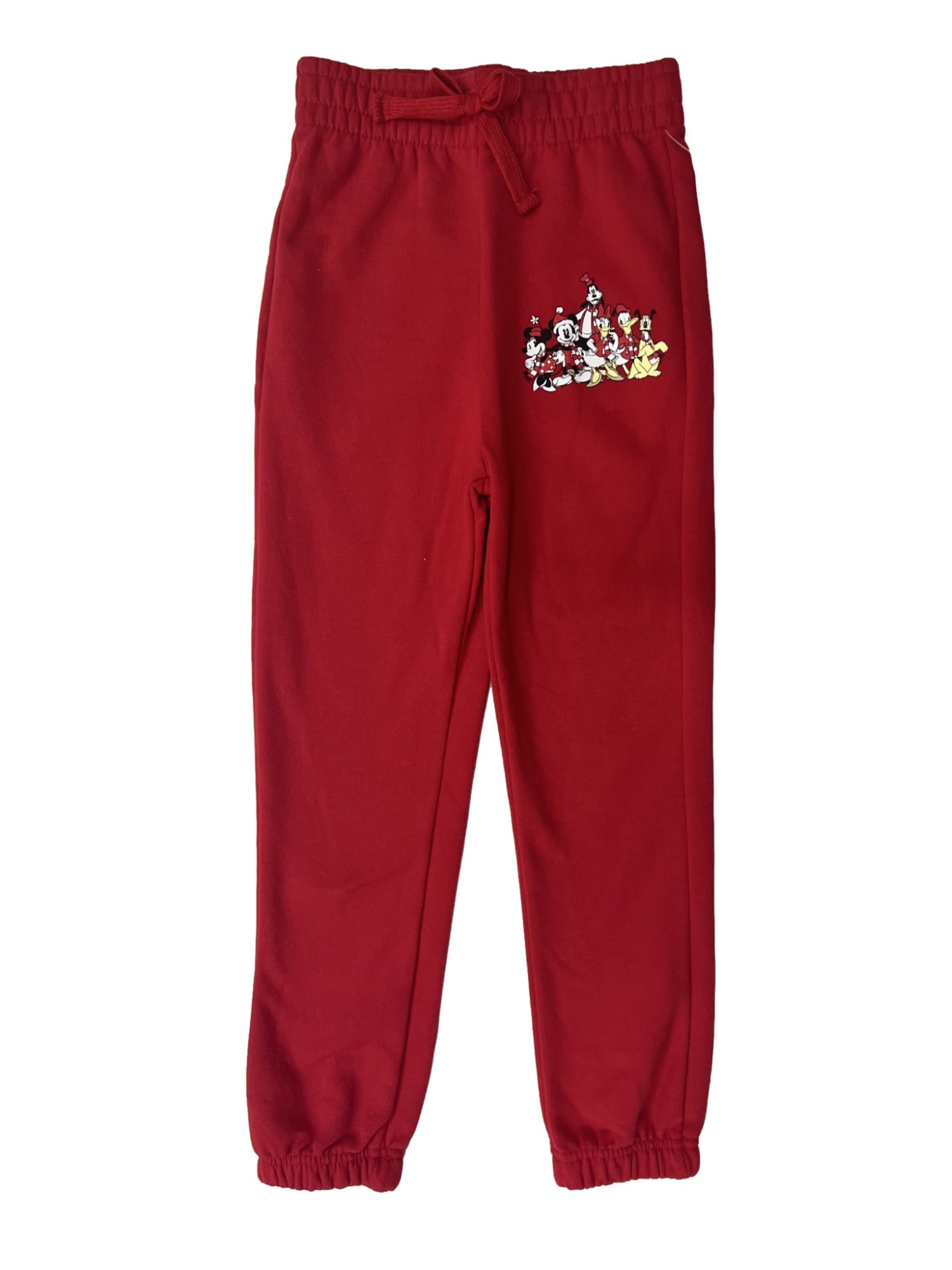 Disney Girls Red Mickey Mouse & Friends Christmas Joggers Sweat Pants ...