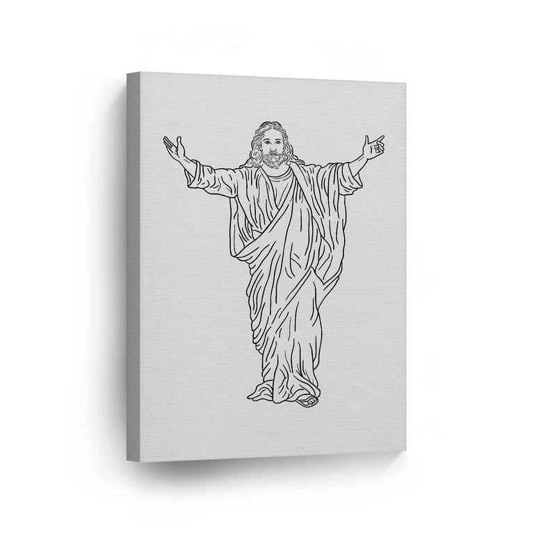 Jesus Arms Outstretched Drawing