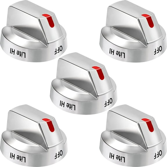5-Pack Samsung Gas Stove Burner Control Knob Replacement DG64-00473A ...