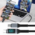 100W USB C to USB C Charging Cable Type C Charging Cable with Digital ...