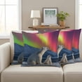 Bear Throw Pillow Covers 18 x 18 Inch Pillow Covers Set of 4 Decorative ...