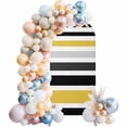 Abstract Stripe Arch Backdrop Cover, 6.6FT, Classic Yellow Black Lines ...