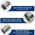 BDKWID-2Pcs Brass Faucet Adapter, G 1/2" Female to 7/8" Male Reducer ...