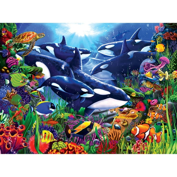LaFayette Puzzle Factory™ Orcas Ocean Jigsaw Puzzle - Walmart.com ...