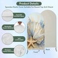 Ocean Shell Coral Arch Backdrop Cover, 7.2FT, Starfish Coastal Vintage ...