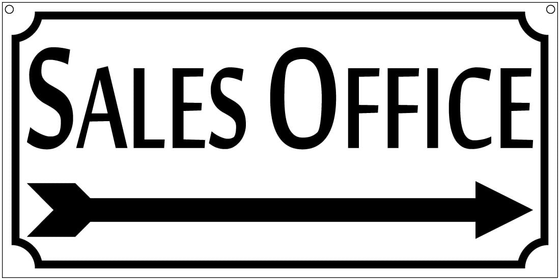 Sales Office w/ right arrow- 6x12 Aluminum Retro Hotel Motel Real ...