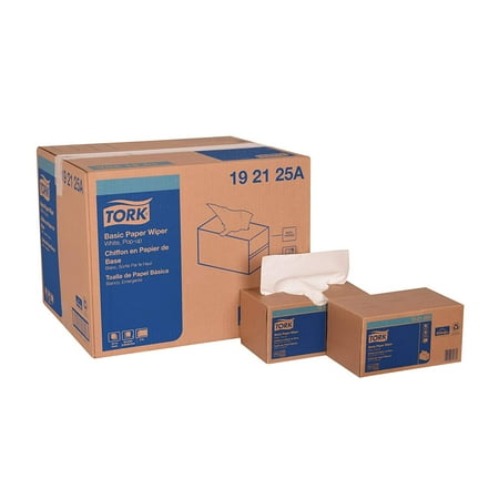 Tork® Paper Wiper Pop-Up Box, White, 2-Ply, 110 Wipers/Box, 18 Boxes ...