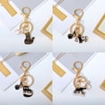 Car Chains Lovely Music Cats Keychain Music Note Keyring Bag Charm ...