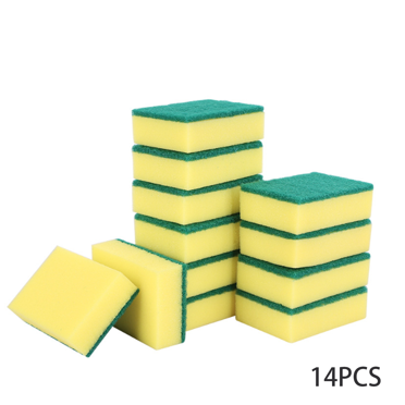 Daradara 24 Pcs Sponges for Dishes, 3.94Inch x 2.8Inch x 1.2Inch Dual ...