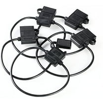 5 Pcs ATC 12 Gauge Blade Fuse Holder Inline Power 12V Black or Red ...