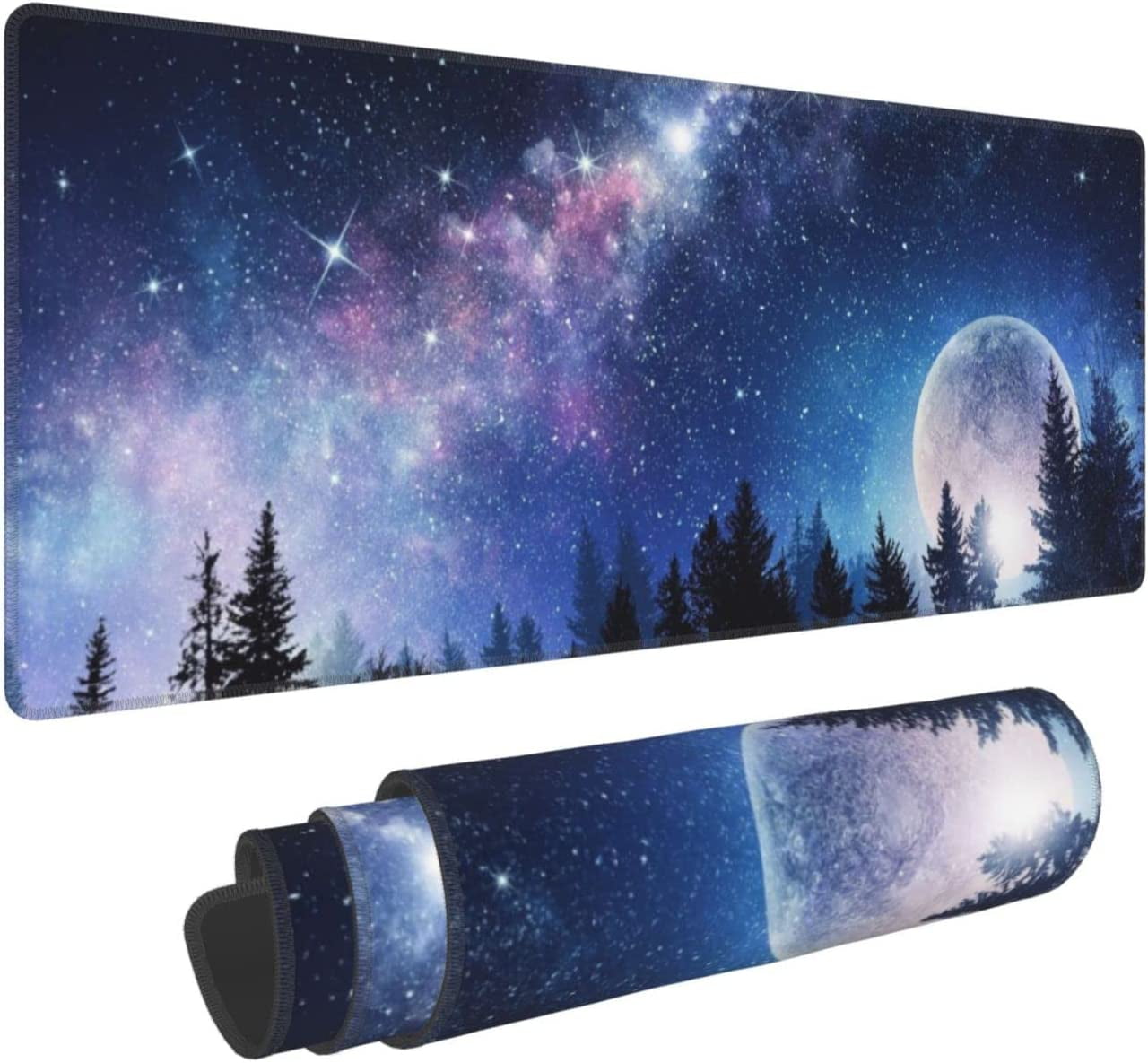 Moon Forest Large Mouse Pad XL Extended Gaming Mouse Pad Mat Desk Pad ...