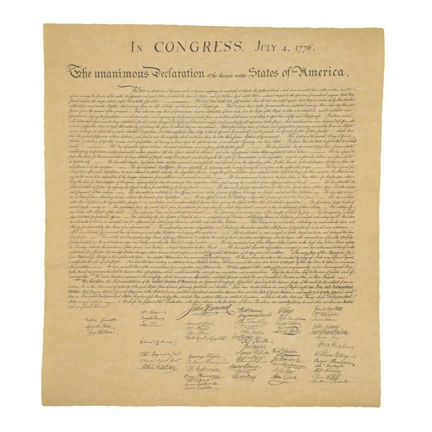 US Declaration of Independence Historical Document on Antiqued ...