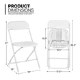 MoNiBloom 10pcs Heavy-Duty Folding Chair, Steel Frame for Events ...