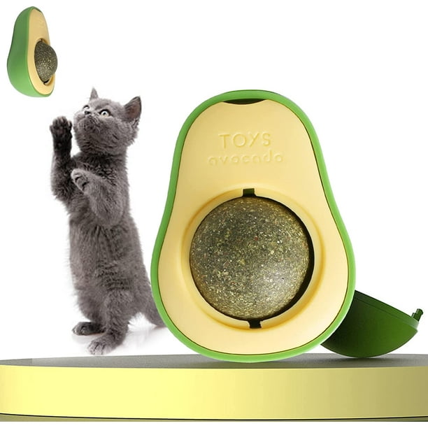 SHAR Catnip Balls Catnip Balls Toy 360° Rotating Catnip Ball for Cats Wall Mounted Catnip Ball ...