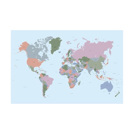 WCIC World Map poster 59 x 42cm Home Living Room Wall Décor | Walmart ...