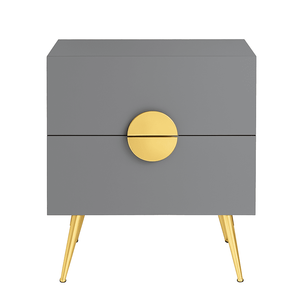 Click here for Gstone Modern 2-Drawer Nightstand With Gold Handle... prices