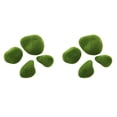 6PCS Artificial Moss Rocks, Assorted Style Green Moss Decor Stones ...