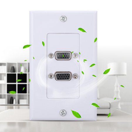 VGA Wall Plates Socket, 2-PORT Multimedia Wall Plates Socket Panel, VGA ...