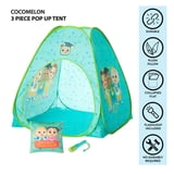 Cocomelon Pop Playhouse, 3pc Tent Set with Pillow and Flashlight, Aqua ...