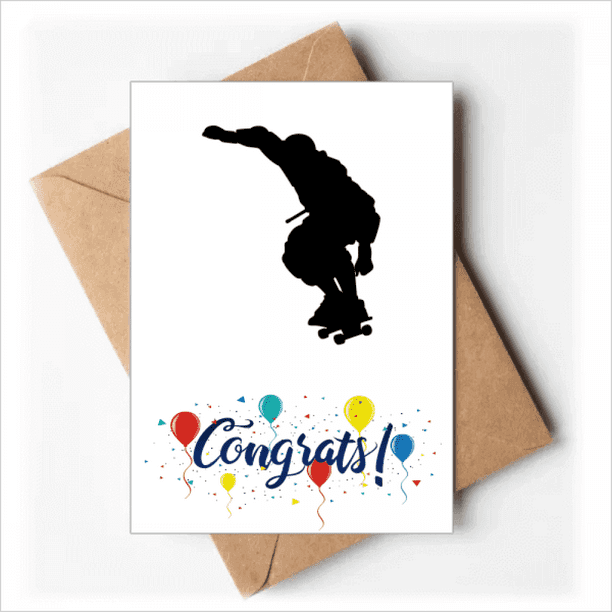 Sports Jumping Roller Skating Player Wedding Cards Congratulations ...
