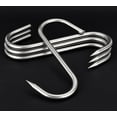 4pack 8inch Heavy Duty S-Hooks Stainless Steel Meat Processing Butcher ...