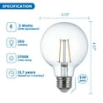 Great Value G25 LED Light Bulb, 3-Watt (25W Equivalent) Soft White ...