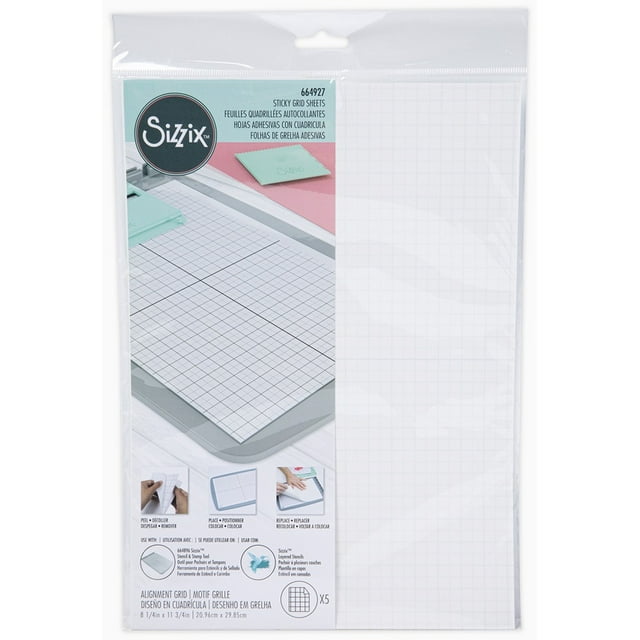 Sizzix Sticky Grid Sheets | Stencil & Stamp Tool Accessory | 664927 ...