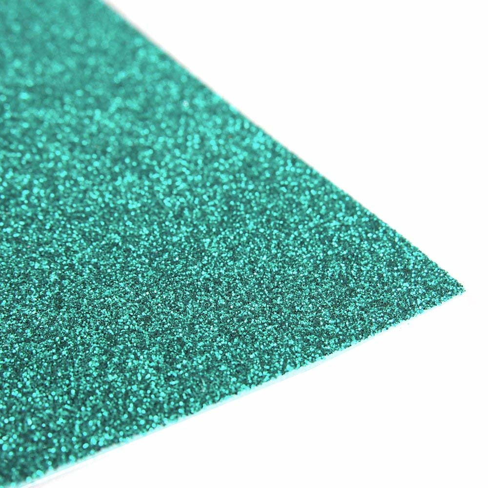 Glitter EVA Foam Sheets Arts and Crafts, 12"x18" 2MM, 10-Piece Aqua ...
