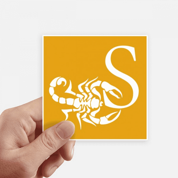 Scorpion Natural Insect Letter Sticker Square Waterproof Stickers ...