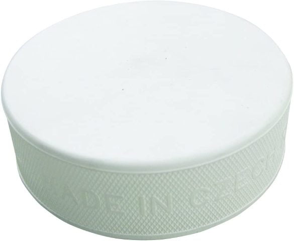 A&R Sports Ice Hockey Goalie 6 oz. Training Puck, White, Improves Focus ...