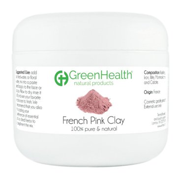 French Pink Clay Powder, 3 oz - 100% Pure & Natural by GreenHealth ...