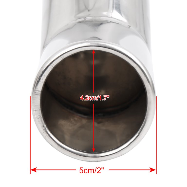 Universal Curved Stainless Steel Exhaust Tip Shark Gill Yosoo Universal ...