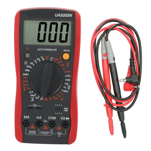 Resistance Meter,UA9205N LCD Digital Multimeter Handheld Multimeter ...