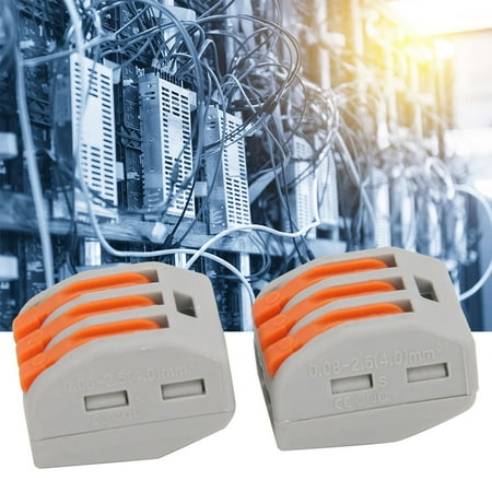 Wiring Connector 15 Pcs PCT-213 Connector Spring Terminal Block 3 Way ...