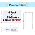 Blank Yard Signs-（8PACK） 4Pack Blank 18”*13” White Signs & 4 Pack ...