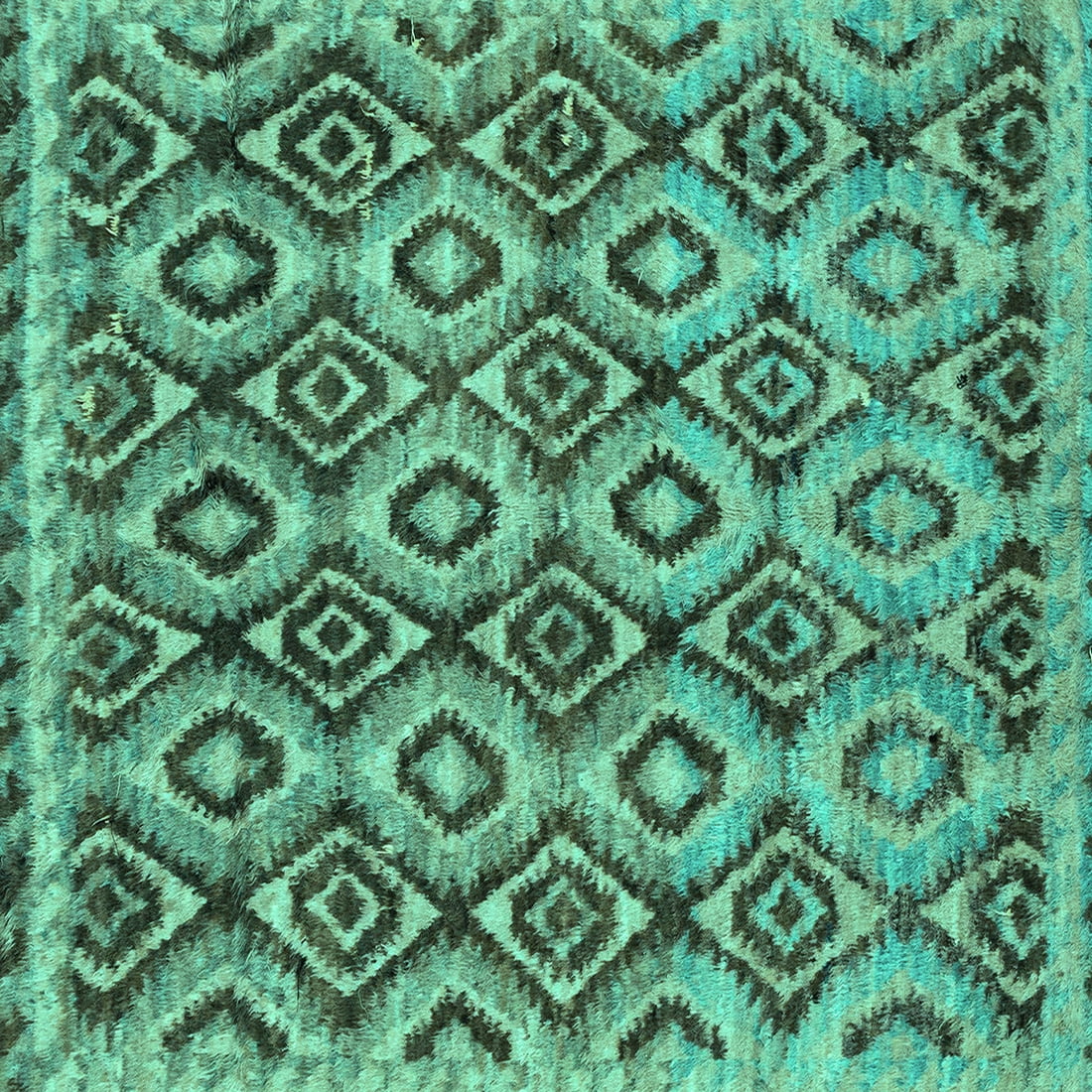 Ahgly Company Indoor Square Abstract Turquoise Blue Modern Area Rugs, 6 ...