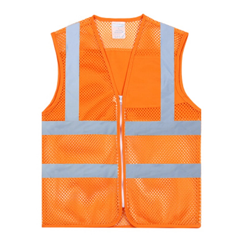 GOGO Unisex High Visibility Zipper Front Breathable Safety Vest, Mesh ...