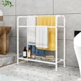 3 Tier Metal Towel Rack, Freestanding Towel Holder for Bathroom, Save ...