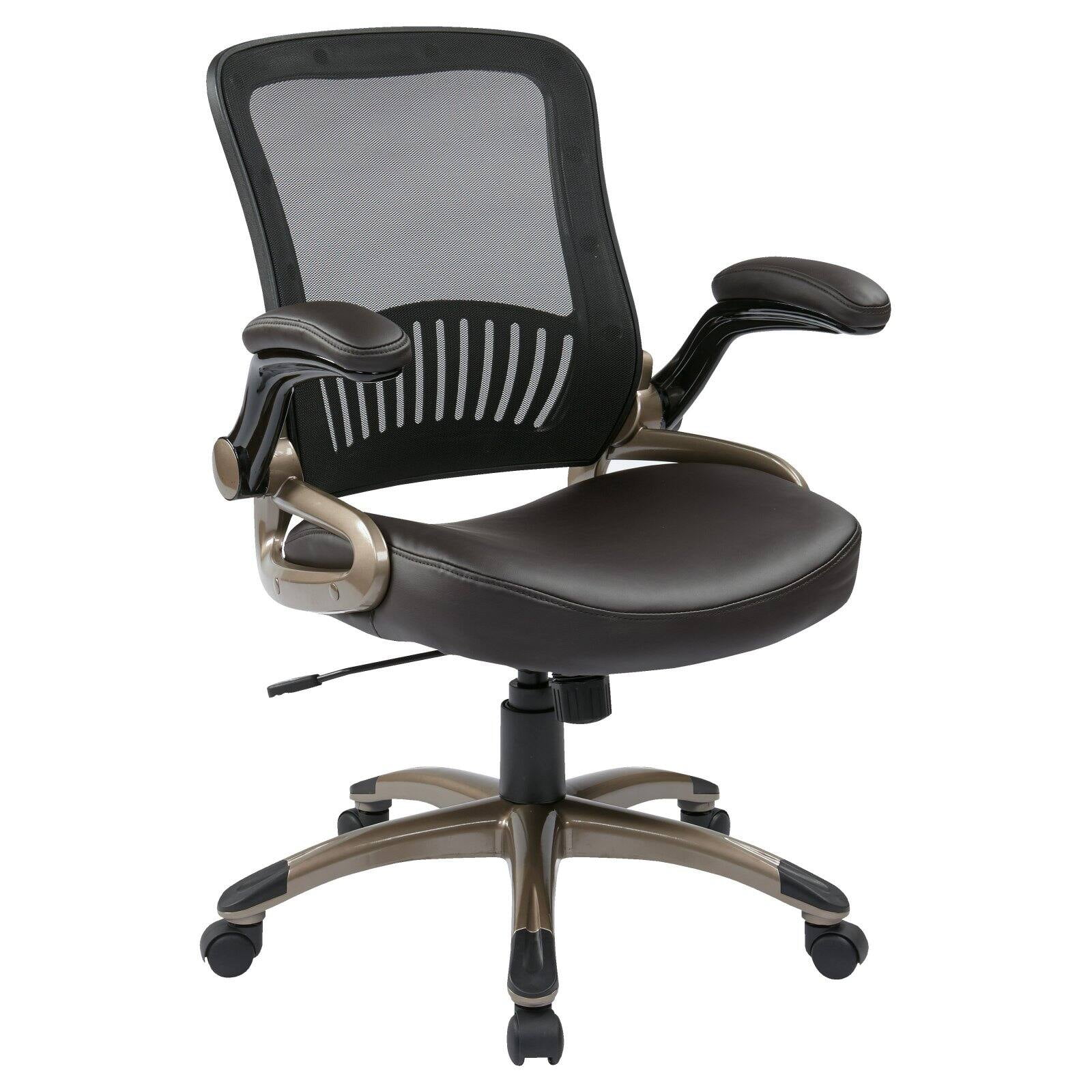 Office Star Products Work Smart Screen Back and Bonded Leather Seat ...