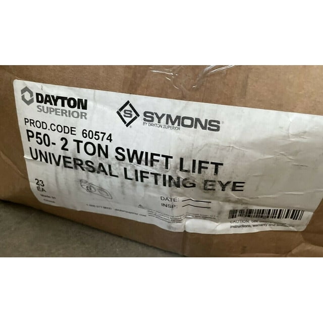 DAYTON SUPERIOR P50 2 TON SWIFT LIFT UNIVERSAL LIFTING EYE 60574 (23 ...