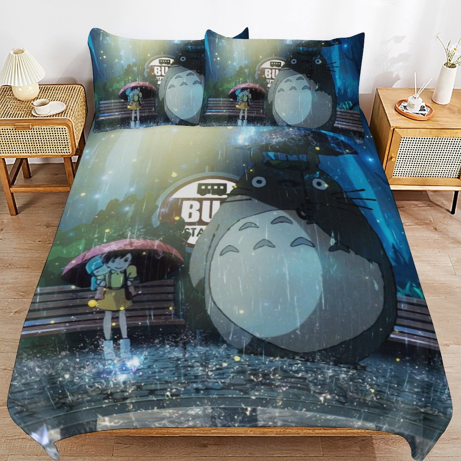 My Neighbor Totoro Bed Duvet Cover Microfiber Bedding Sets 3D Printed ...