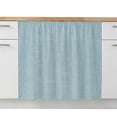 Blue Linen Cabinet Curtains 10" W x 11" L Farmhouse Pure Color Country ...